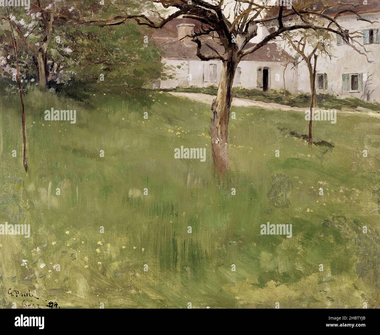 A Garden in Grez - 1884 - Oil on canvas 36,5 x 45 cm - Pauli Georg ...