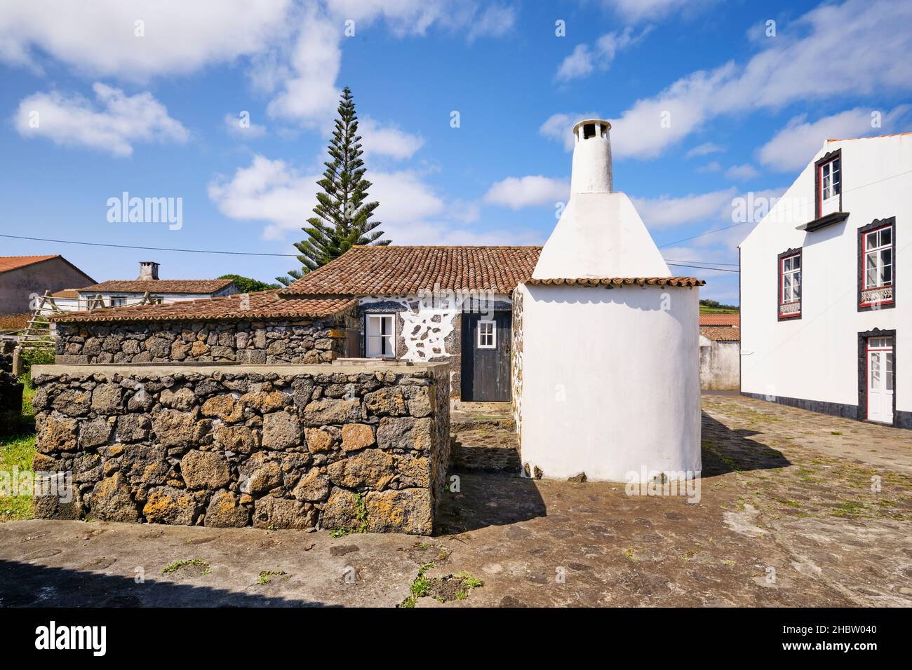 Traditional house. Luz, Graciosa island. Azores islands, Portugal Stock ...