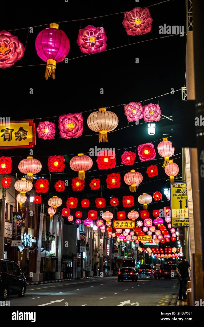 Chinese New Year decorations in Chinatown, Singapore Stock Photo - Alamy