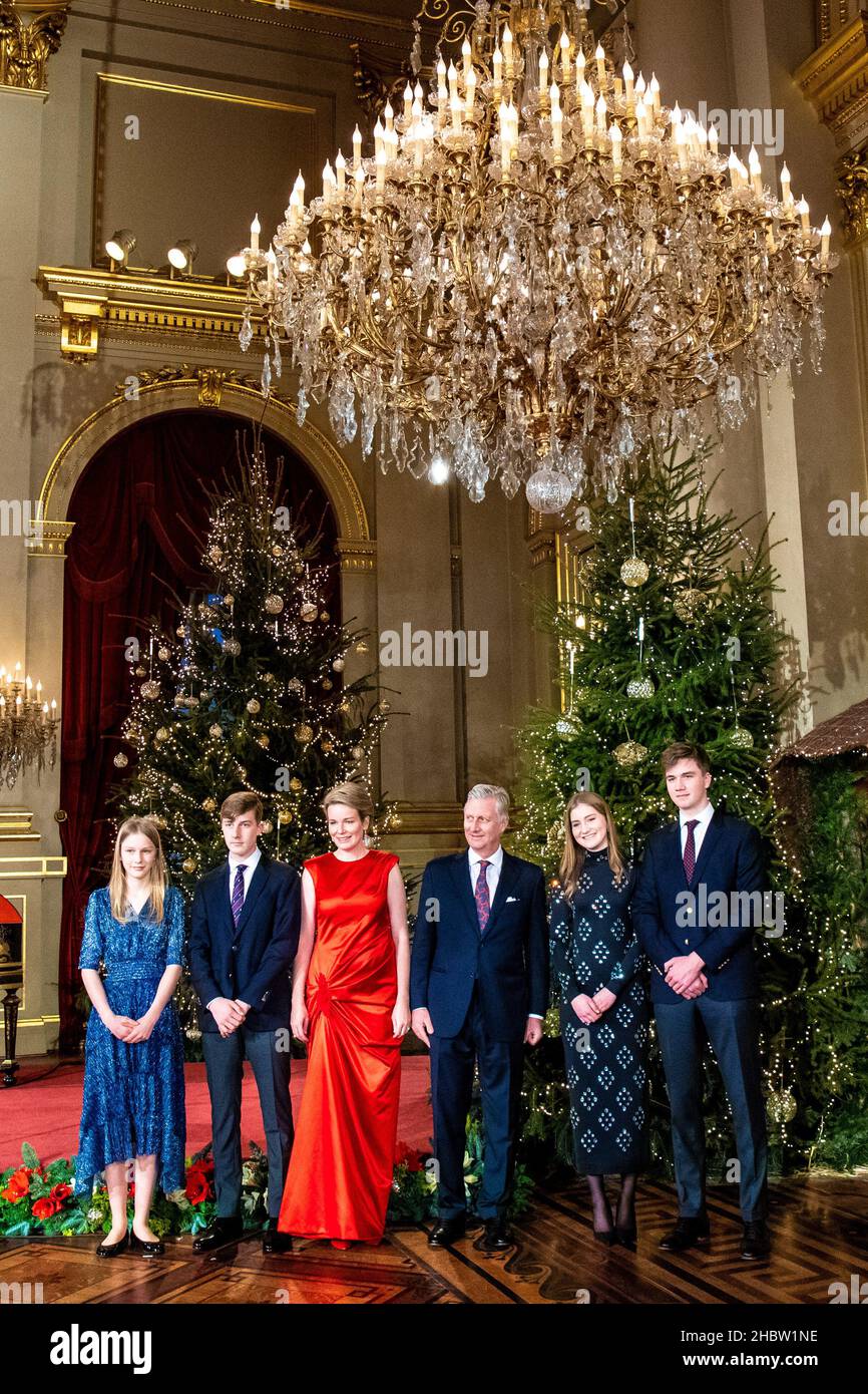 Brussels, Belgium - 21 Dec 2021, King Philippe, Filip of Belgium and ...