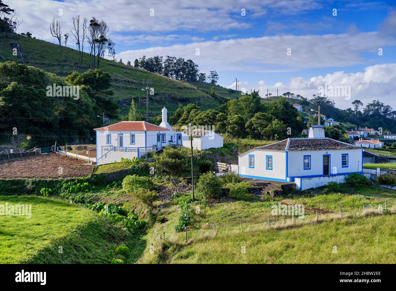 Traditional houses. Santa Barbara parish. Santa Maria island, Azores ...