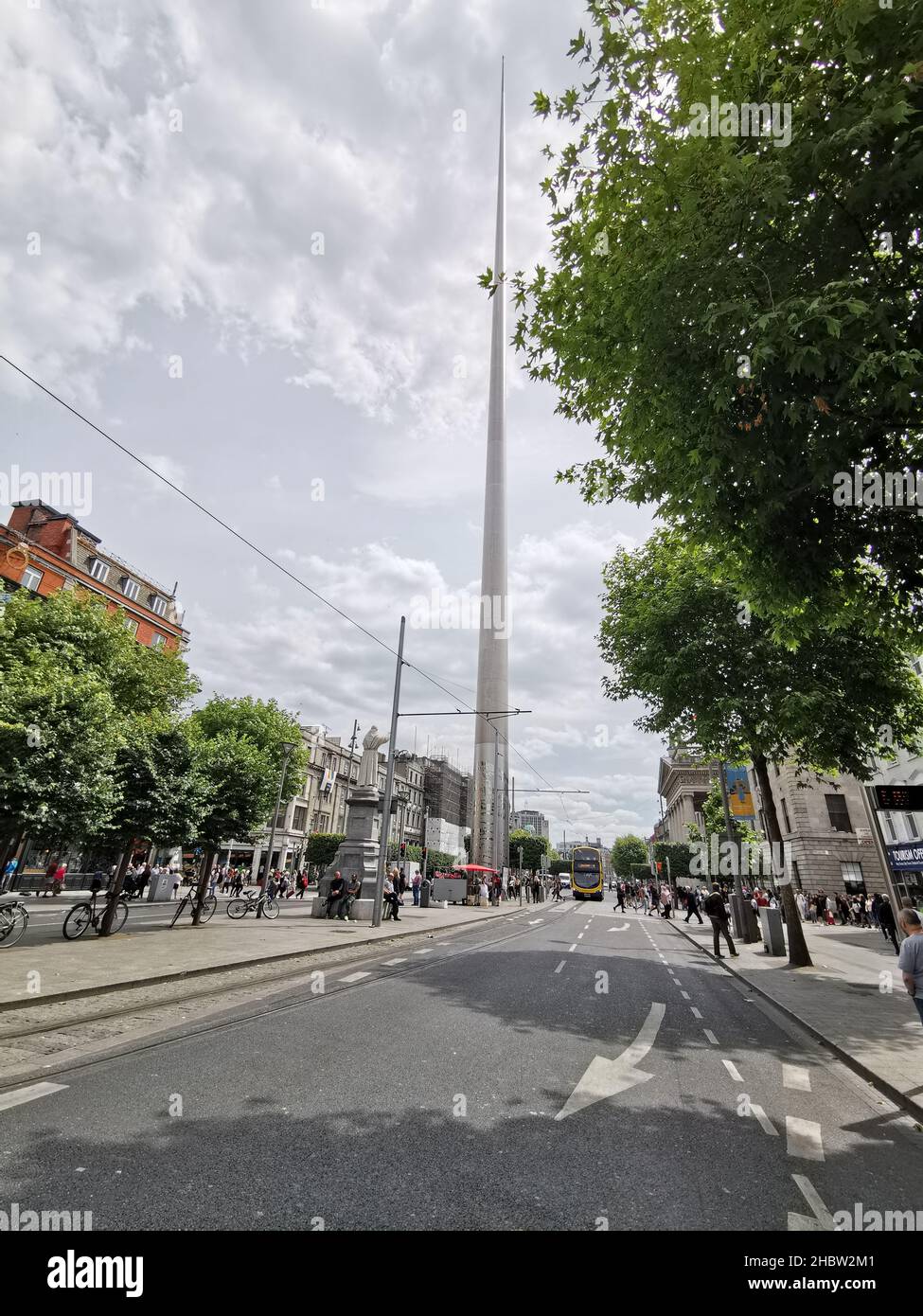 DUBLIN, IRELAND - Jul 04, 2019: The Spire of Dublin in Ireland Stock ...