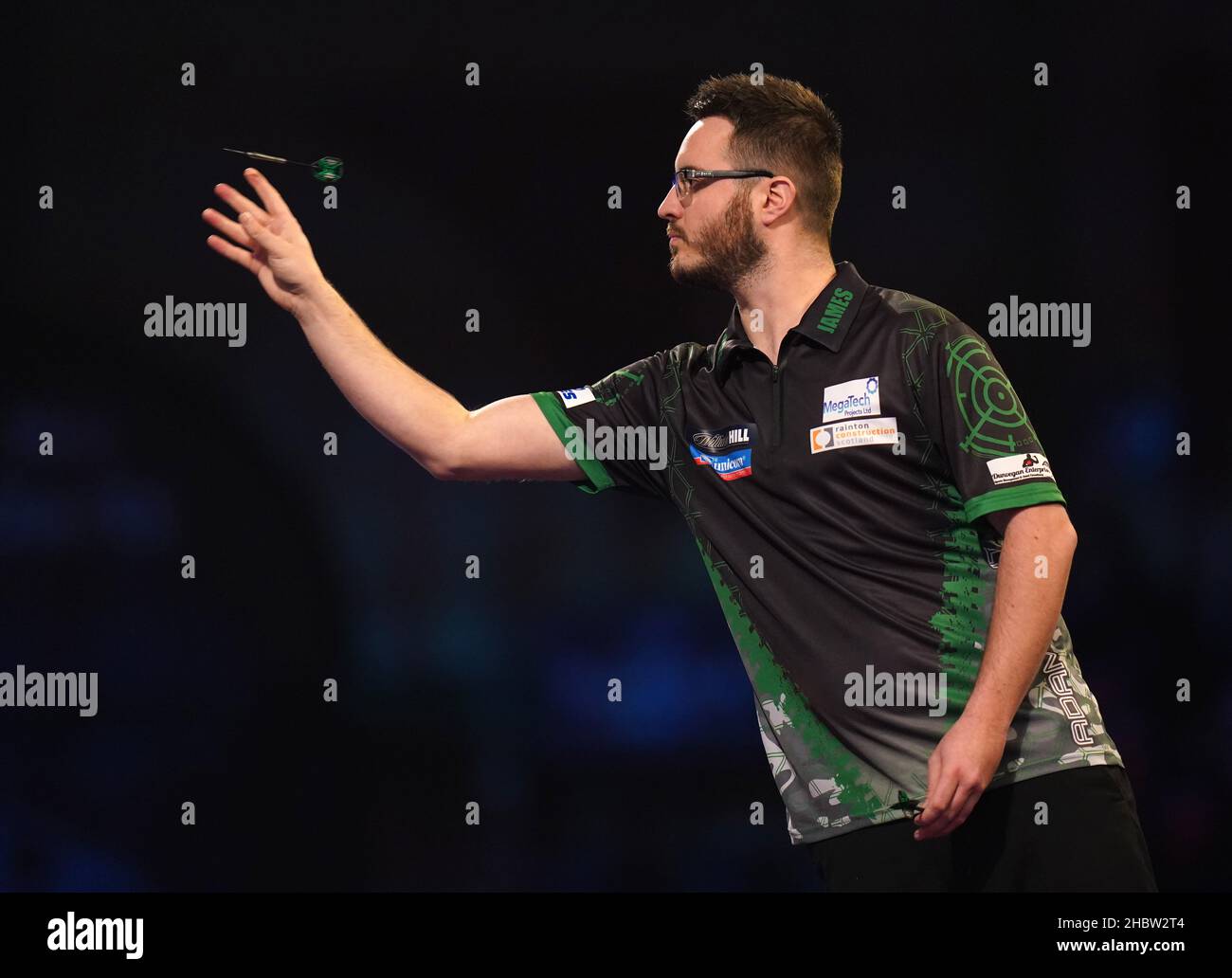 Adam Hunt in action against Vincent van Der Voort during day seven of ...