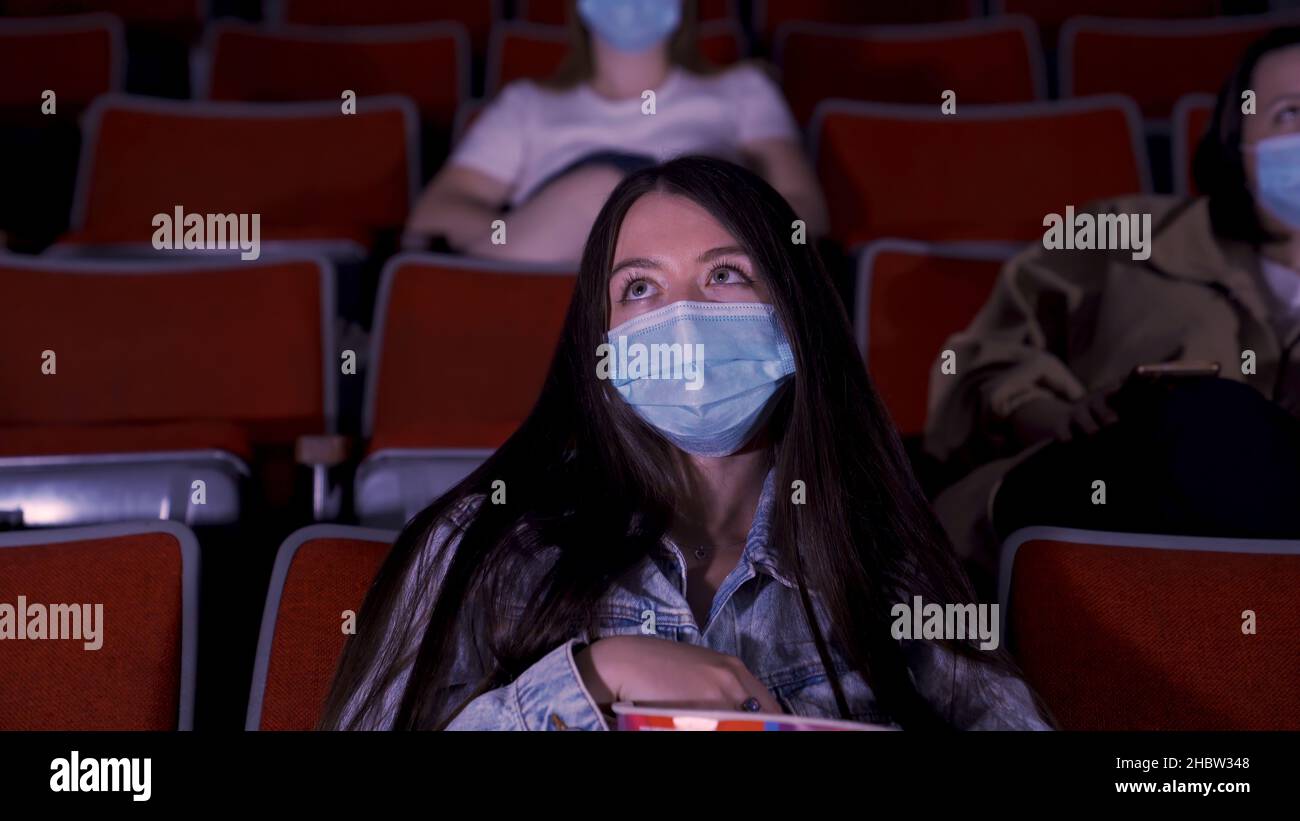 Cinema in quarantine, coronavirus pandemic safety rules, social ...