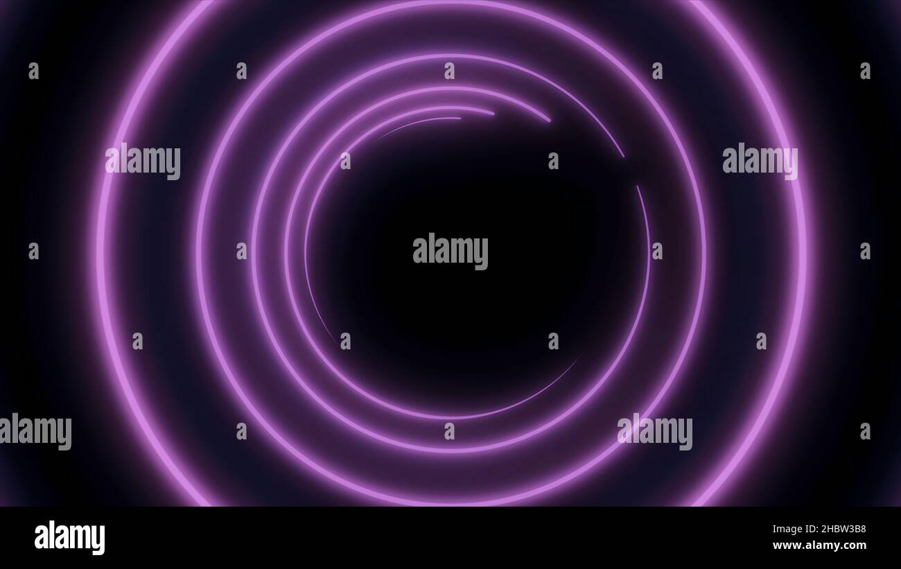 Abstract neon circle loop blue motion background. Glowing circular element with Alpha Channel ...