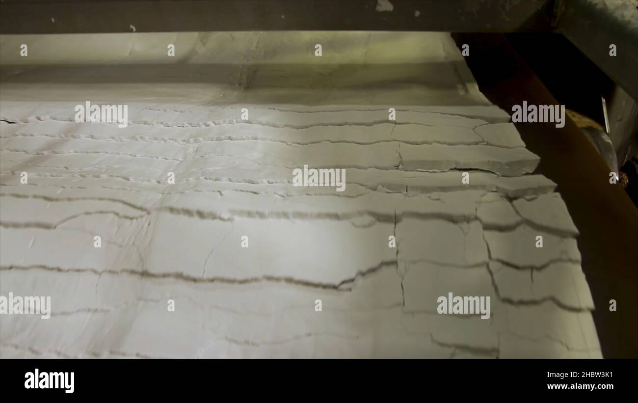 Transport of sugar on the production line. Industrial premises sugar ...