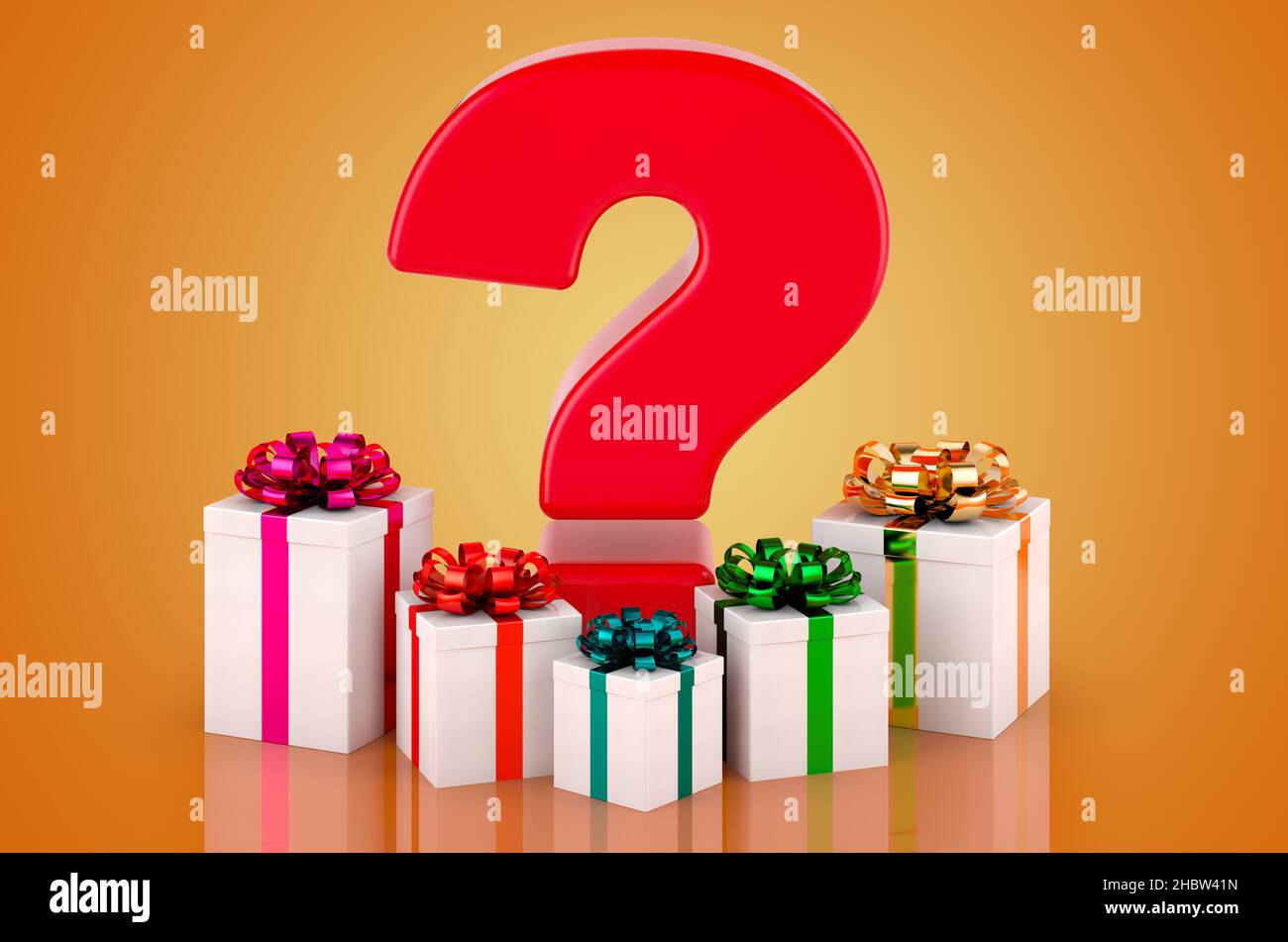 Gift box with question symbol hi-res stock photography and images - Alamy
