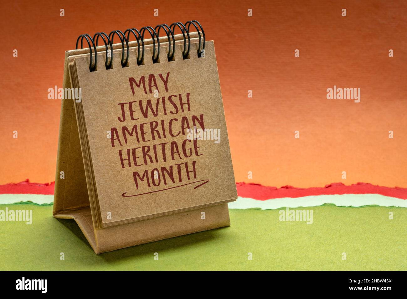 May American Jewish Heritage Month - handwriting in a small desktop ...