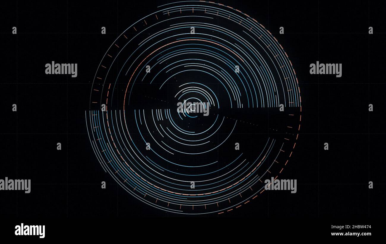 Disc shaped graphic object with internal lines. Abstract circle that ...