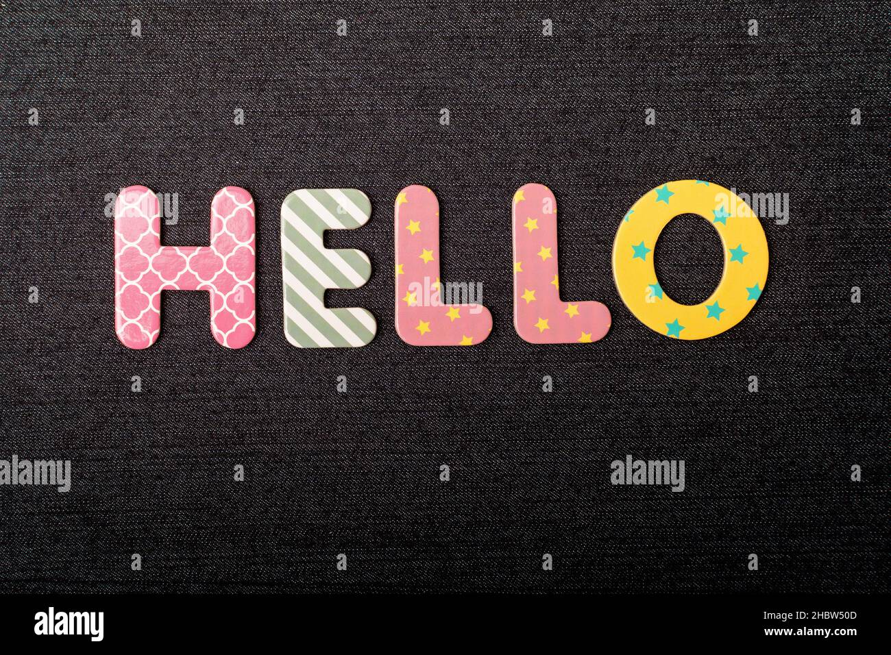 Hello Letters High Resolution Stock Photography and Images - Alamy
