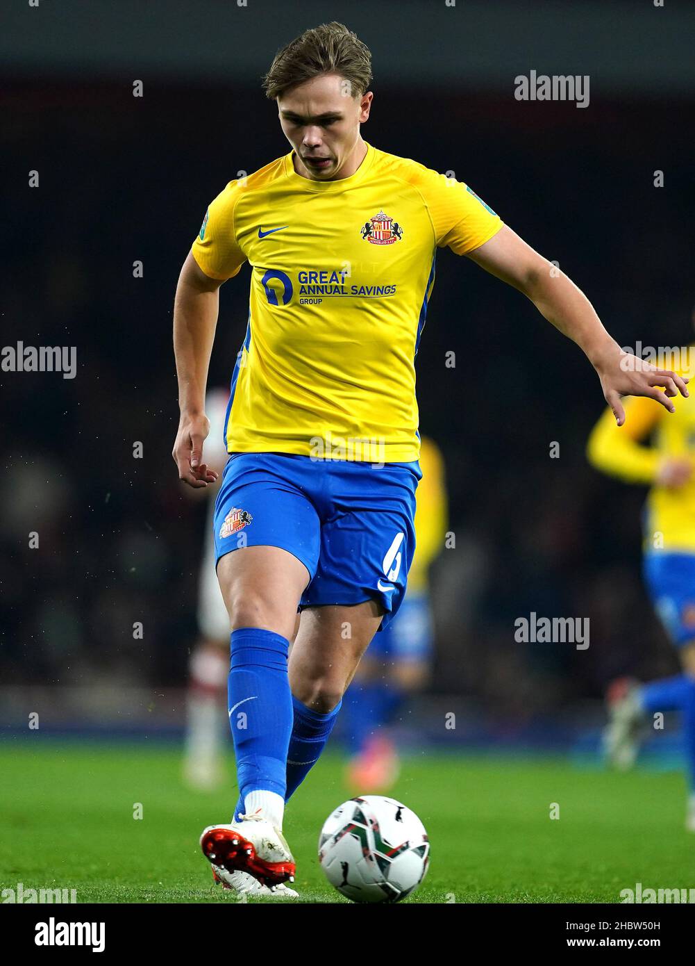 Sunderland's Callum Doyle in action during the Carabao Cup quarter ...