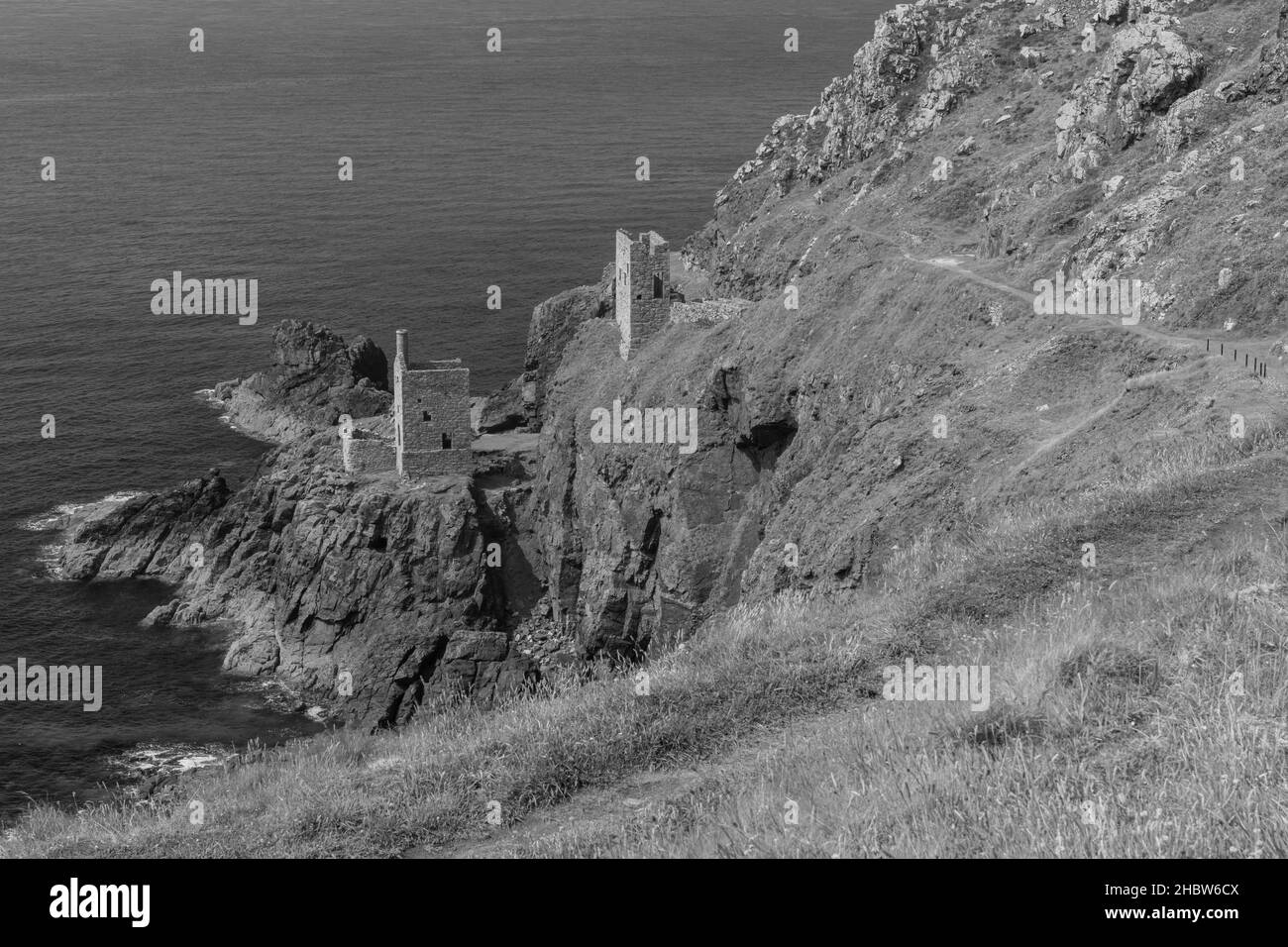 The Crowns engine houses at Botallack mine in Cornwall Stock Photo - Alamy