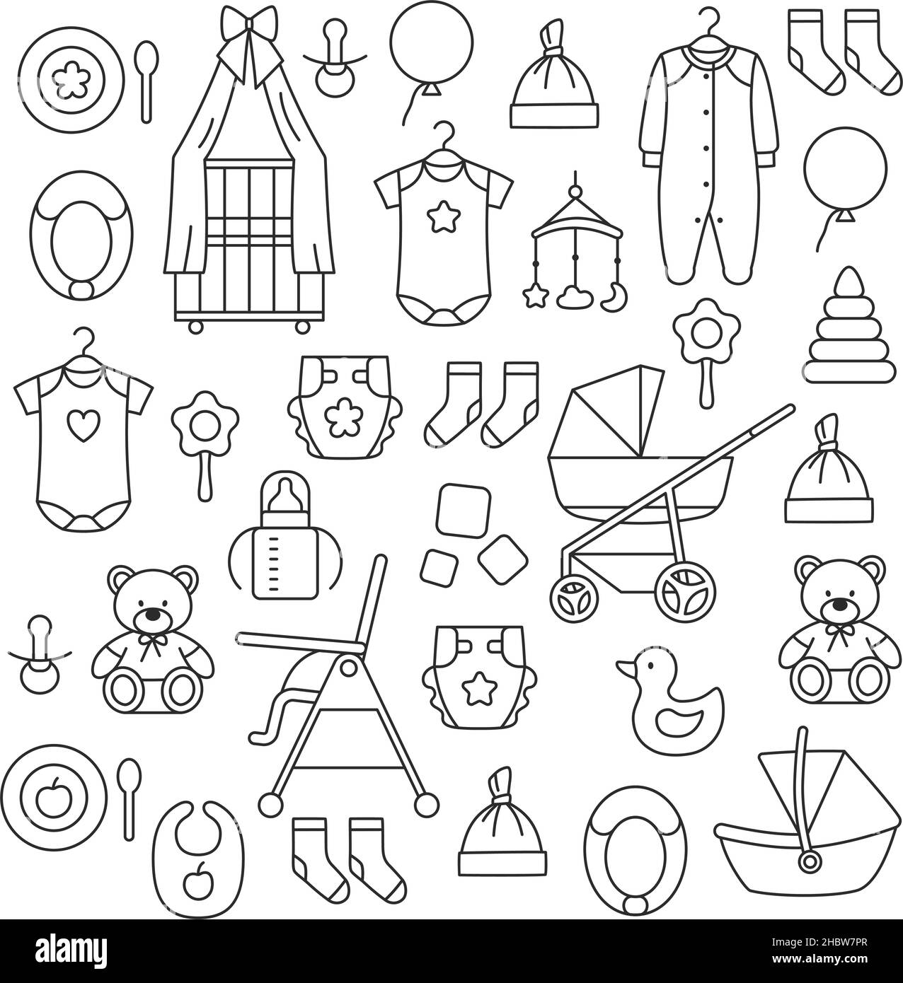 Kid accessories Black and White Stock Photos & Images - Alamy