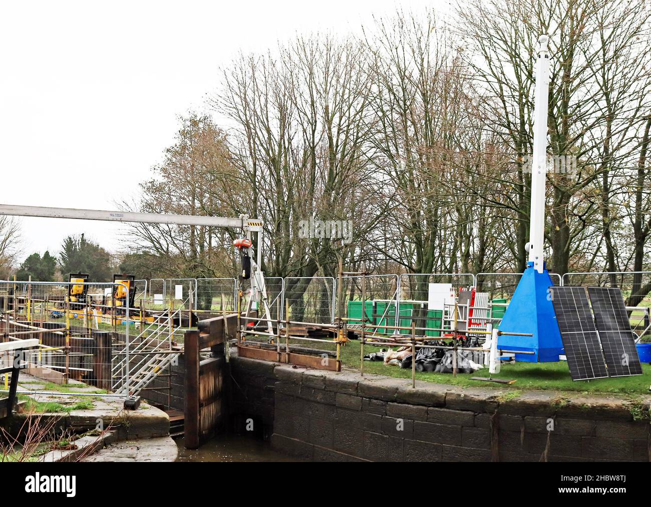 New lock gates have been fitted to lock two on the Rufford arm of the ...