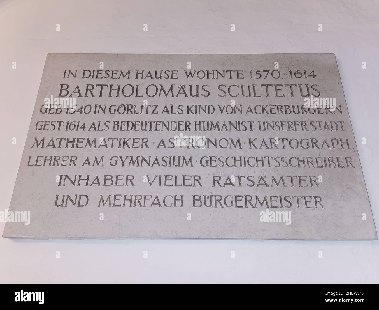 Das Wohnhaus von Bartholomäus Scultetus in der Peterstraße 4 in Görlitz ...