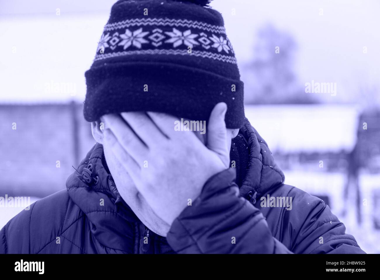 Young man covered in purple hi-res stock photography and images - Alamy