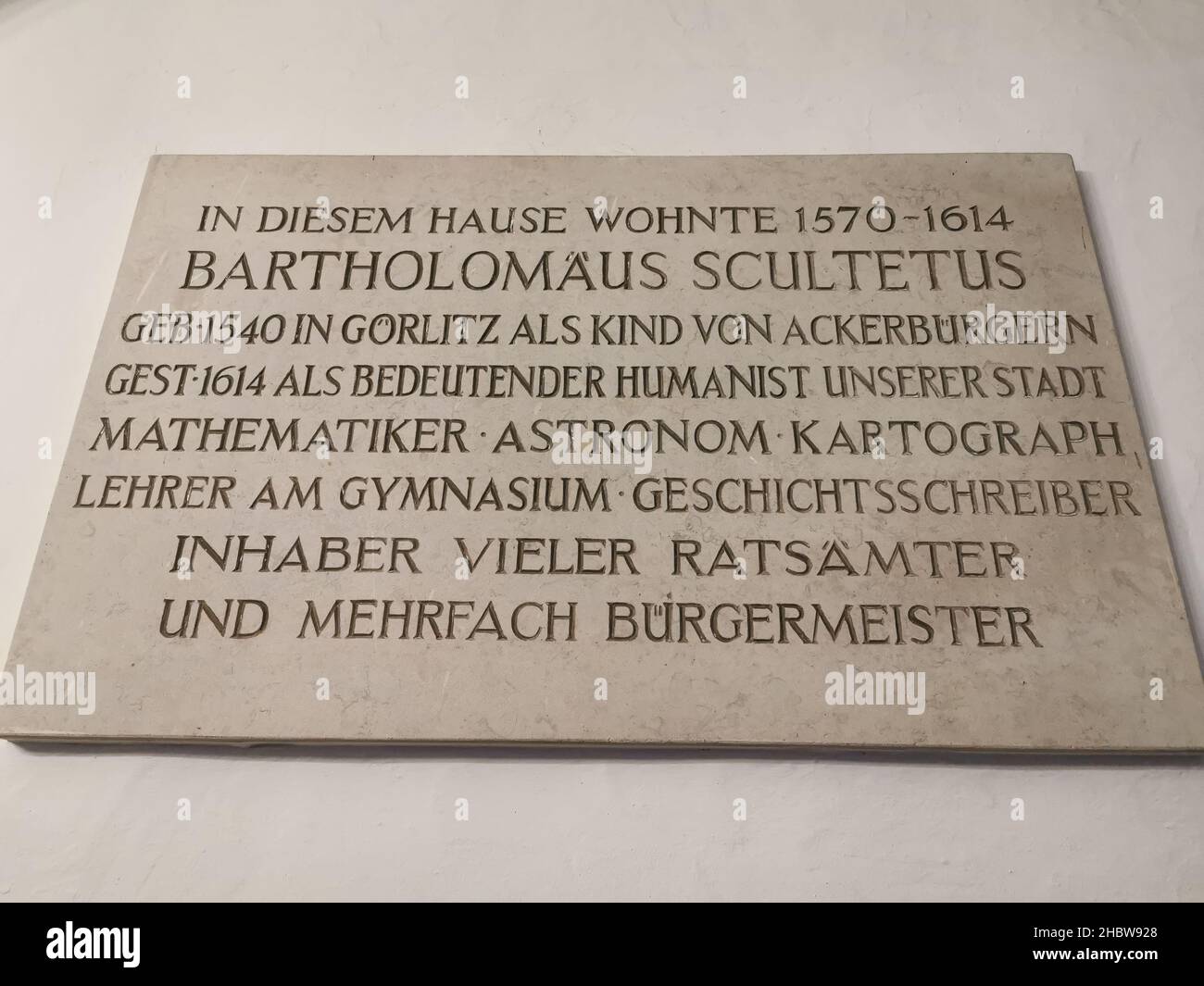 Das Wohnhaus von Bartholomäus Scultetus in der Peterstraße 4 in Görlitz ...