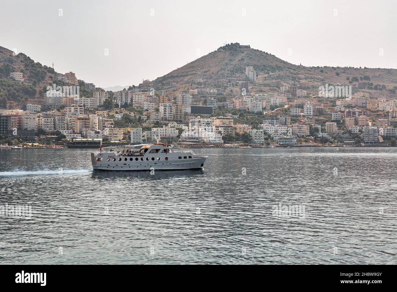 Saranda, Albania - July 30, 2021: Saranda Express by Joy Cruises ferry ...
