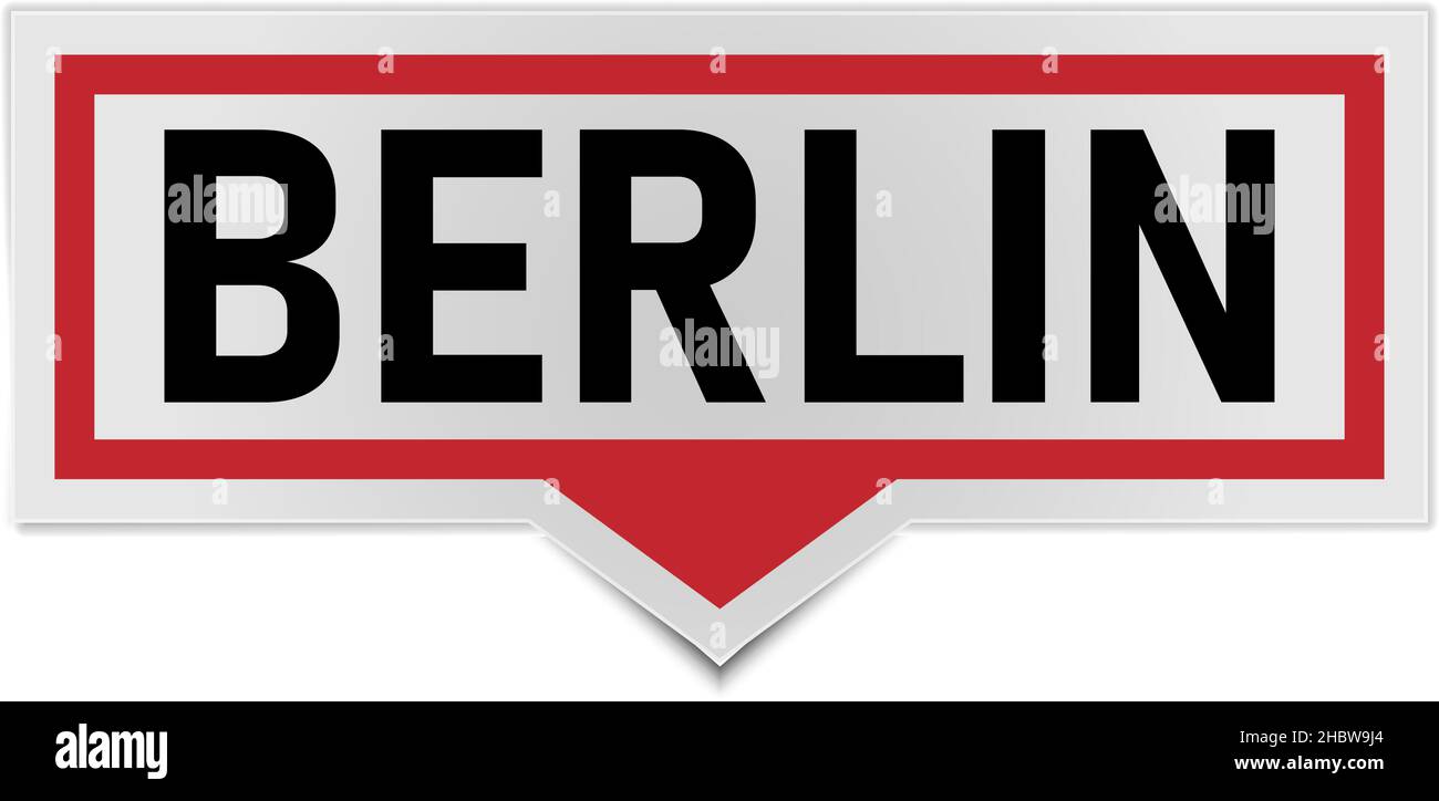 Berlin price tag red on white background.Vector Stock Vector Image ...