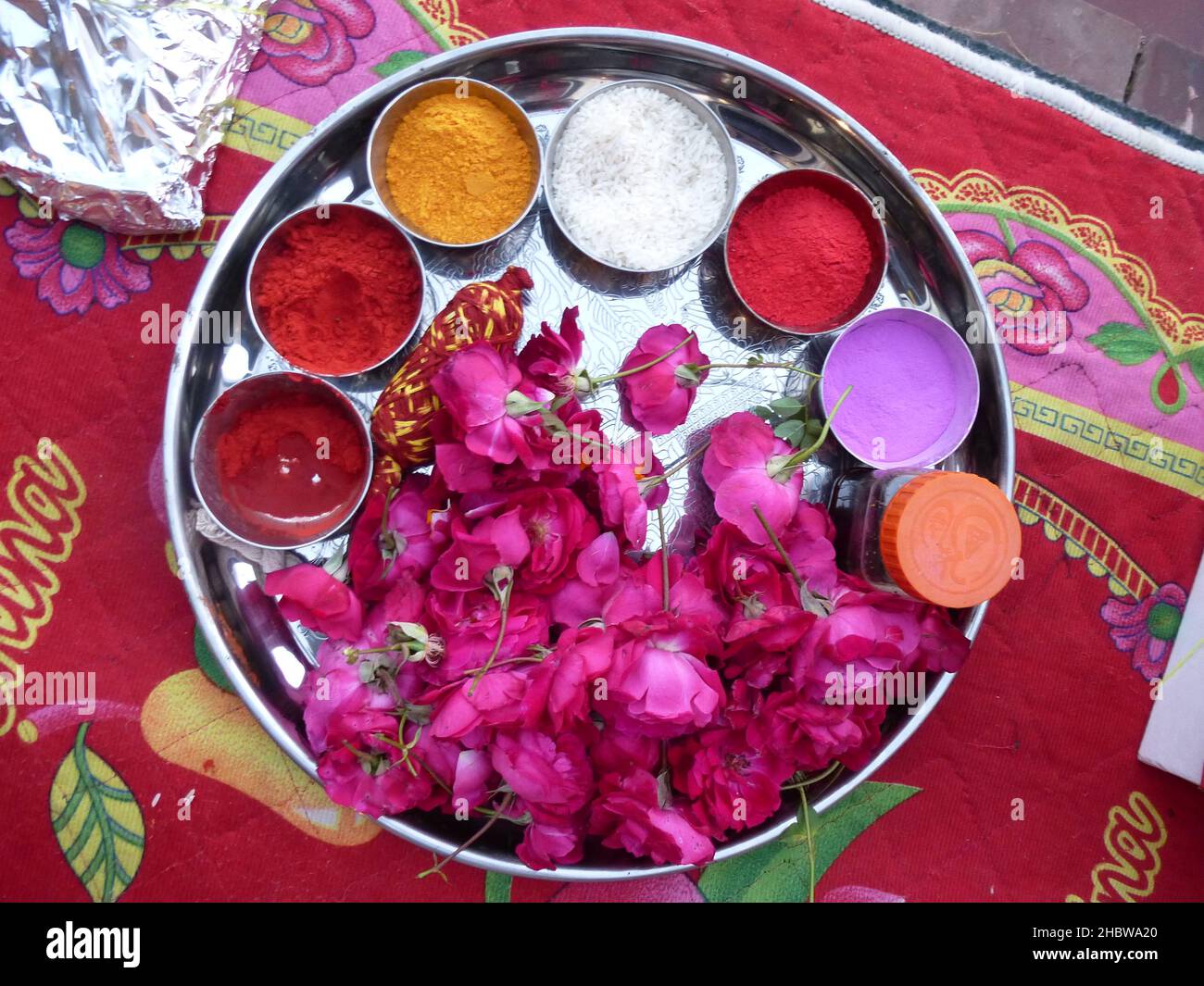 Offerings to brahma god hi-res stock photography and images - Alamy