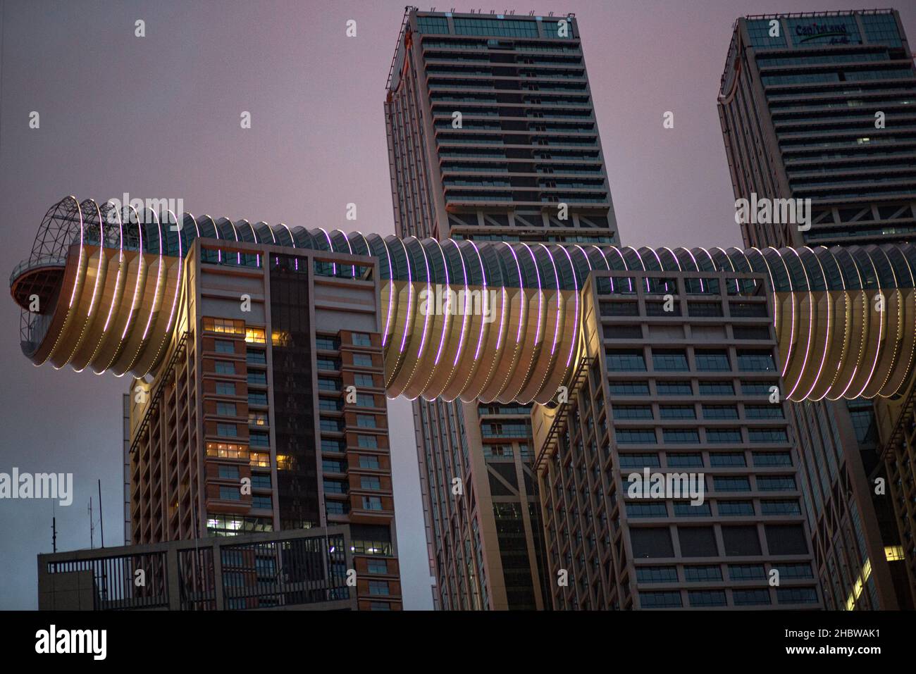 Panoramic of Ascot Building Chongqing city at night Stock Photo - Alamy