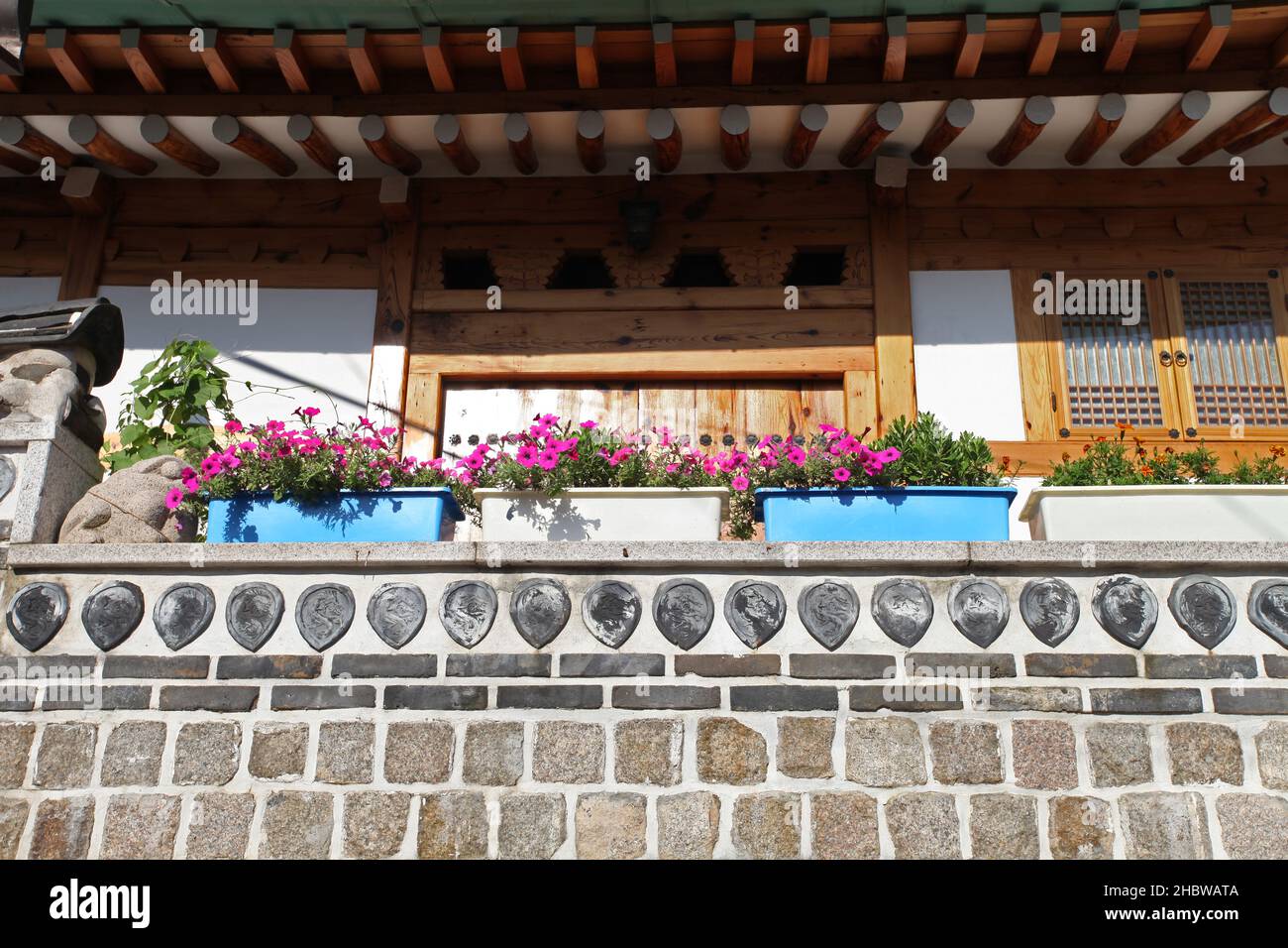 Bukchon Hanok Village in Seoul, South Korean, with traditionally built ...