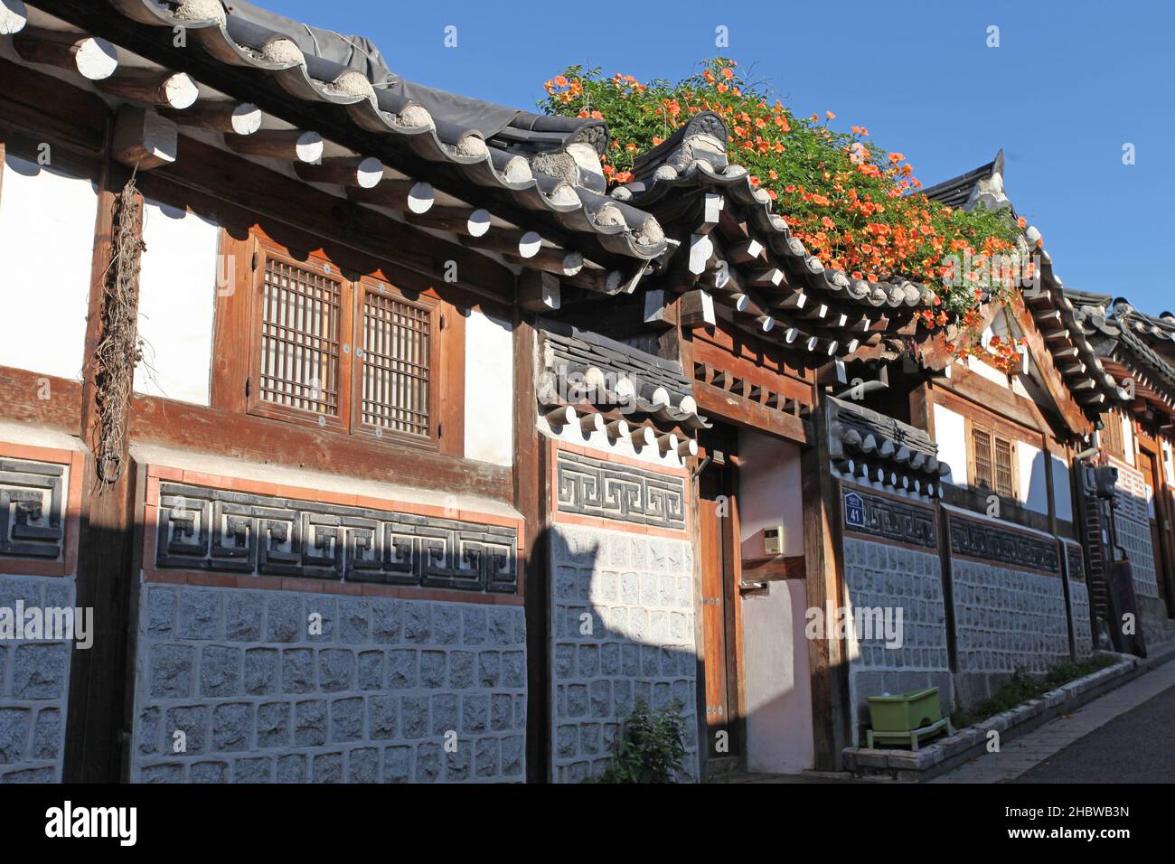 Bukchon Hanok Village in Seoul, South Korean, with traditionally built ...