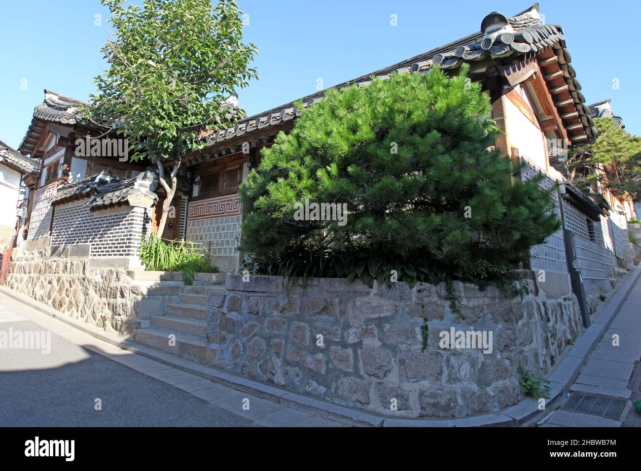 Bukchon Hanok Village in Seoul, South Korean, with traditionally built ...