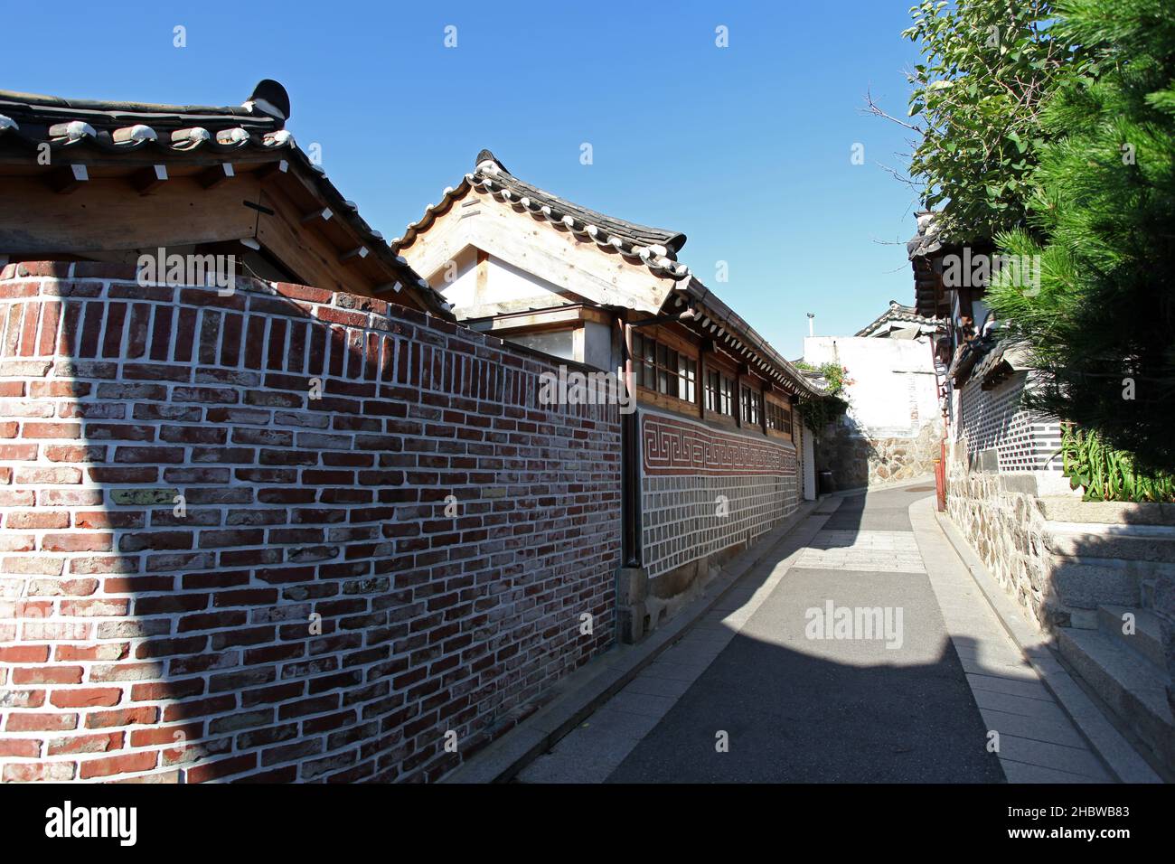 Bukchon Hanok Village in Seoul, South Korean, with traditionally built ...