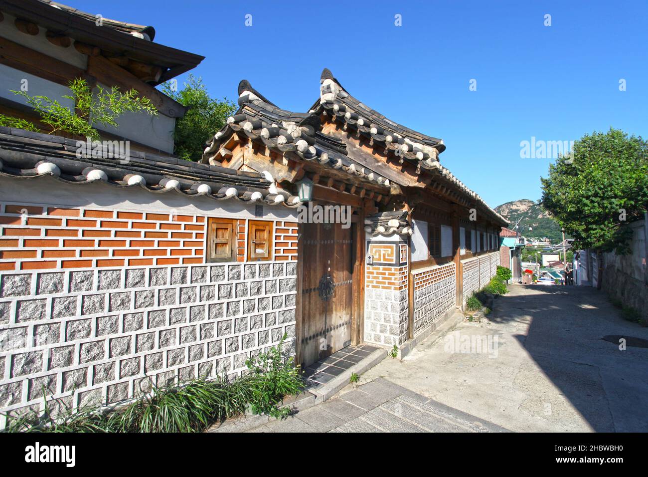 Bukchon Hanok Village in Seoul, South Korean, with traditionally built ...