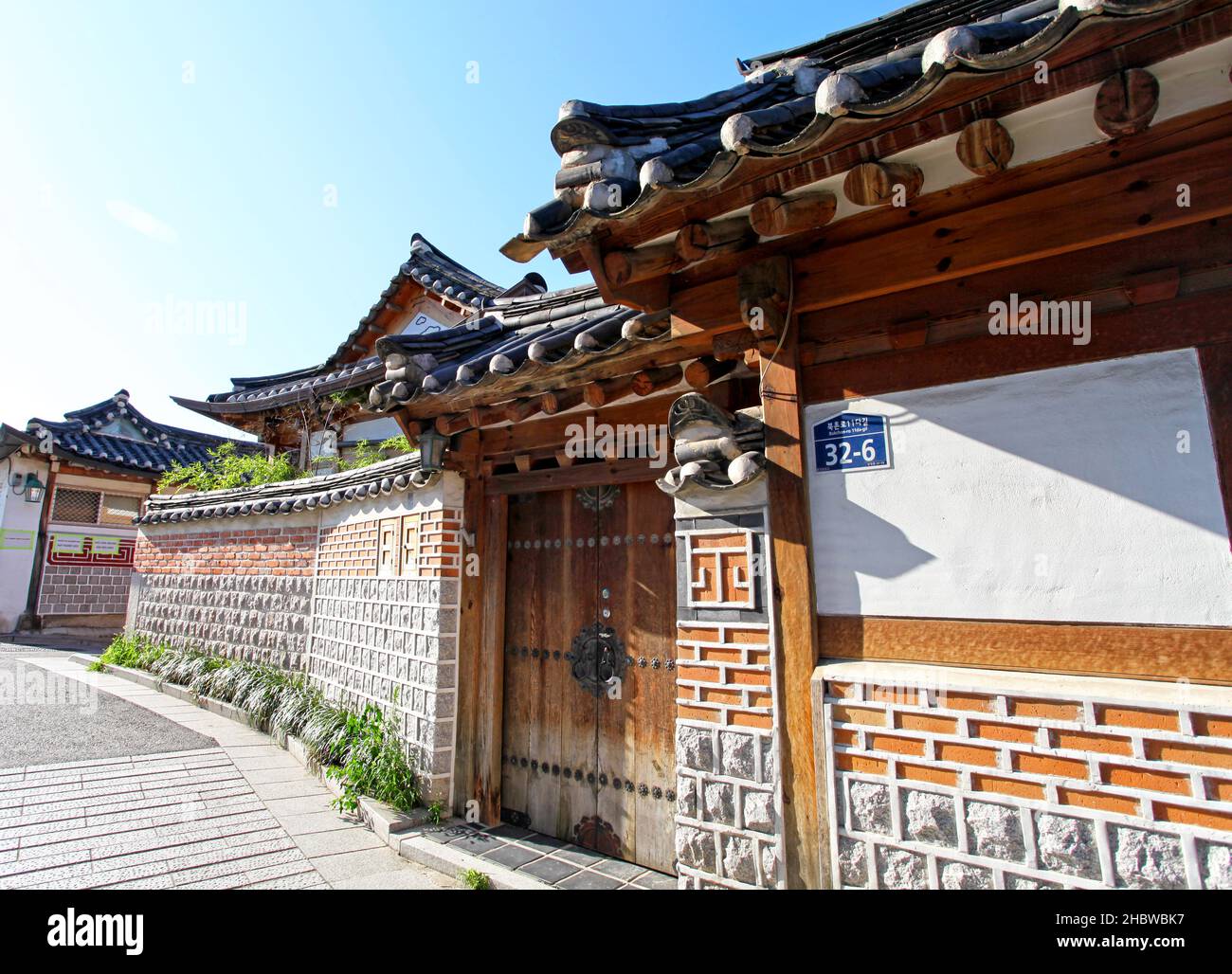 Bukchon Hanok Village in Seoul, South Korean, with traditionally built ...