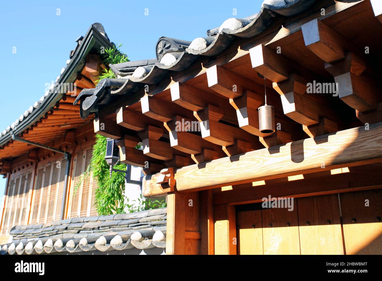 Bukchon Hanok Village in Seoul, South Korean, with traditionally built ...