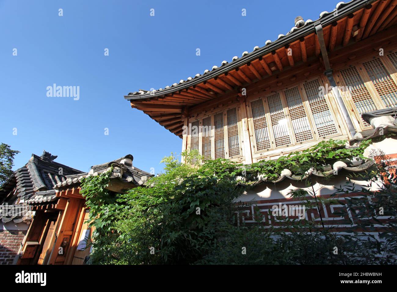 Bukchon Hanok Village in Seoul, South Korean, with traditionally built ...