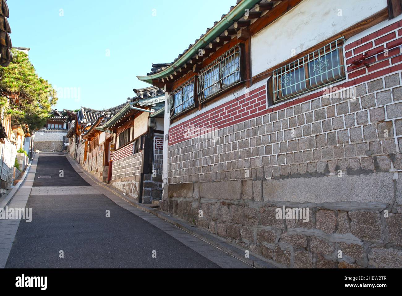 Bukchon Hanok Village in Seoul, South Korean, with traditionally built ...