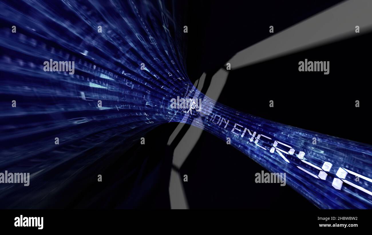 Driving through the encrypted data tunnel Stock Photo - Alamy