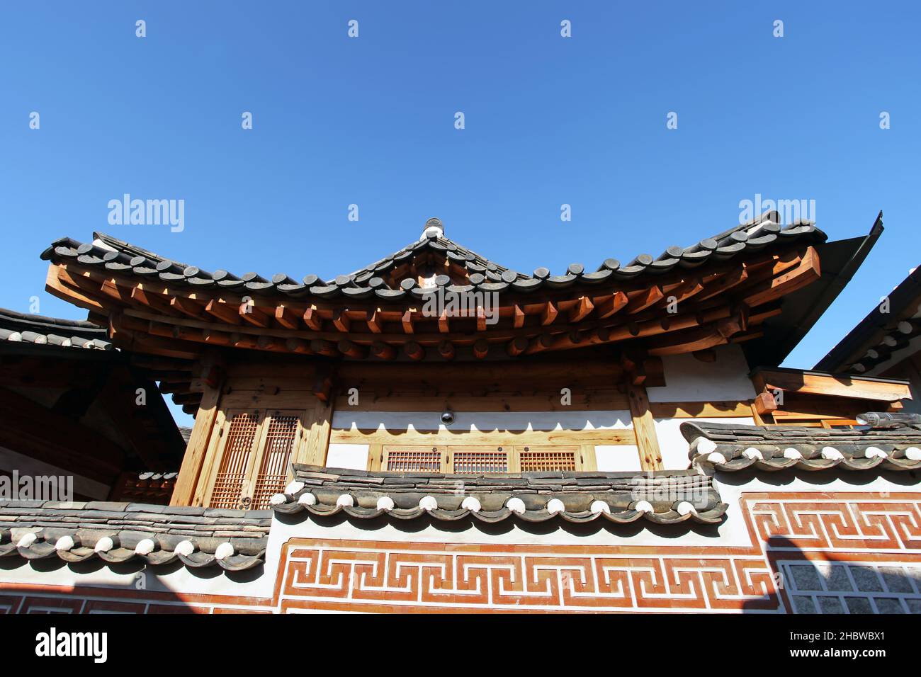Bukchon Hanok Village in Seoul, South Korean, with traditionally built ...