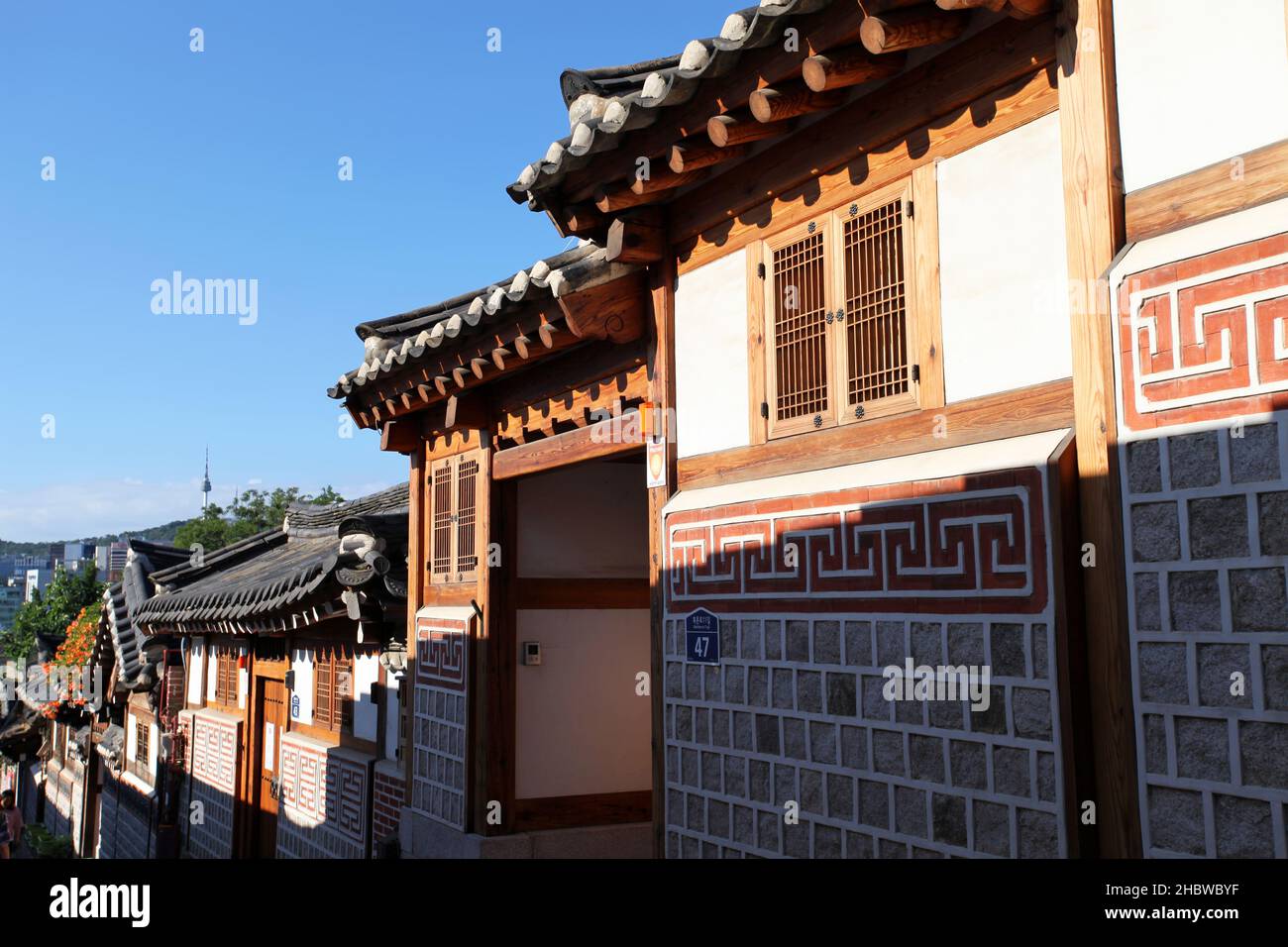 Bukchon Hanok Village in Seoul, South Korean, with traditionally built ...