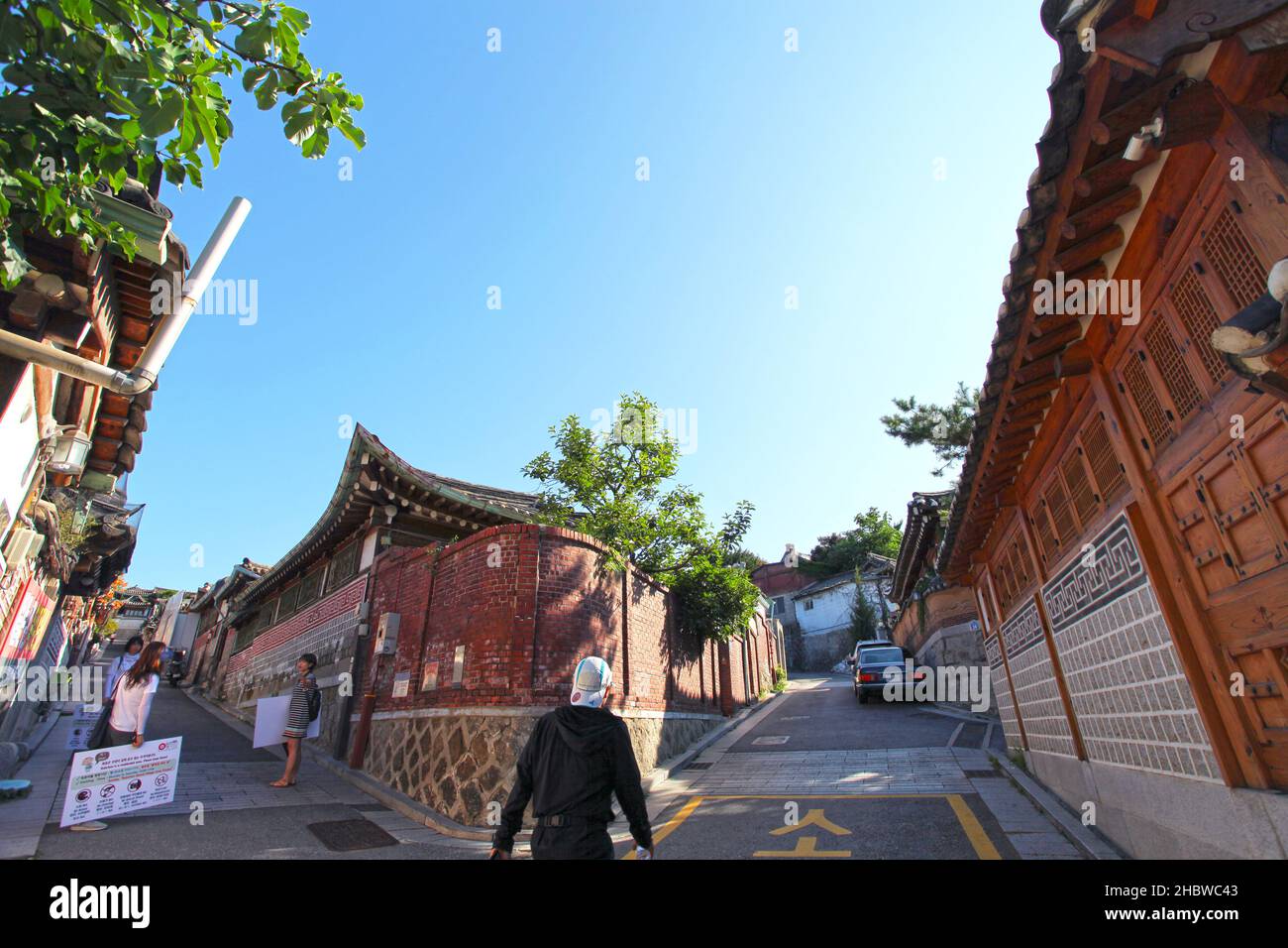 Bukchon Hanok Village in Seoul, South Korean, with traditionally built ...