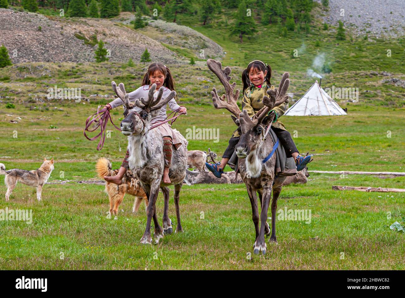 Turkic community of Semi Nomadic reindeer herders living in the ...