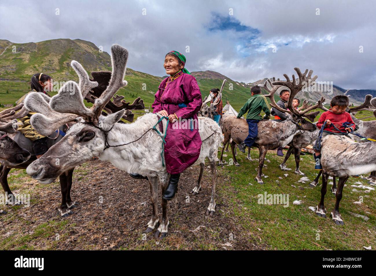 Turkic community of Semi Nomadic reindeer herders living in the ...