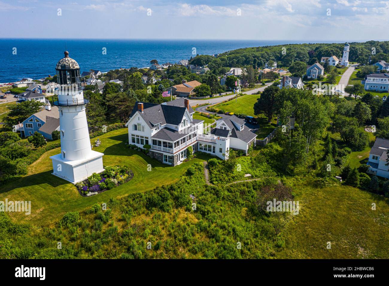 Two Lights Lighthouse, Cape Elizabeth, Maine, USA Stock Photo - Alamy