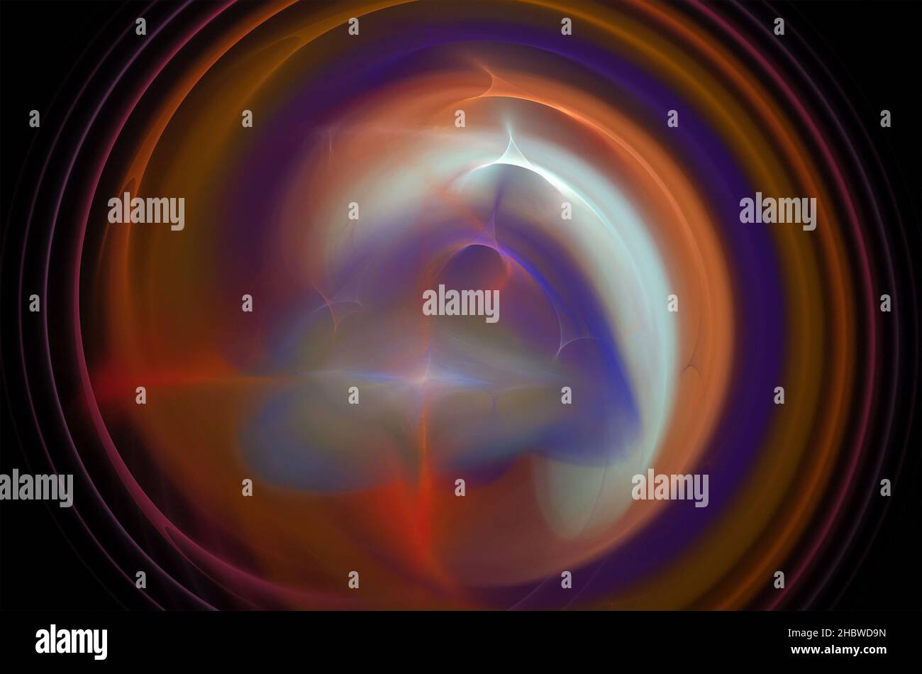 Colorful abstract fractal background with diverging circles Stock Photo - Alamy