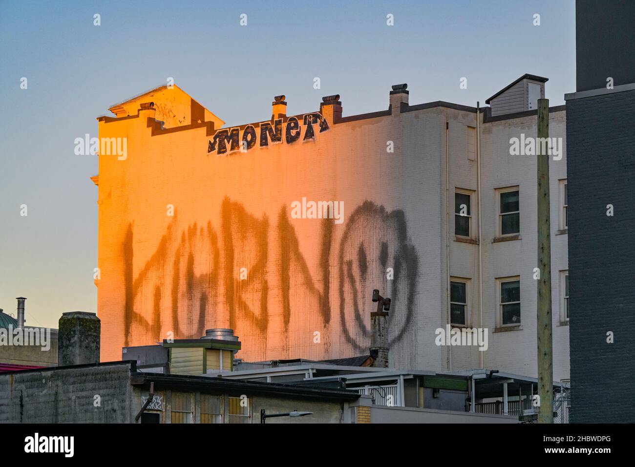 Graffiti on building, Vancouver, British Columbia, Canada Stock Photo ...