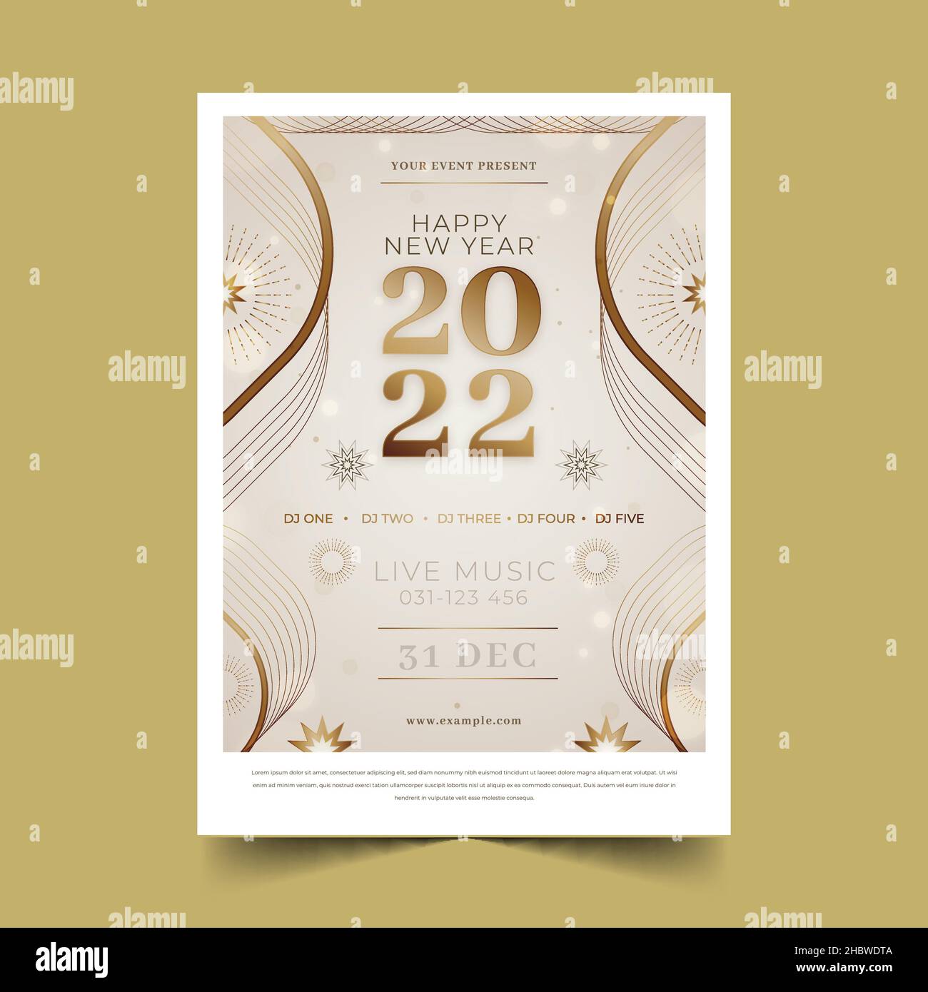 gradient new year vertical poster template abstract design vector ...