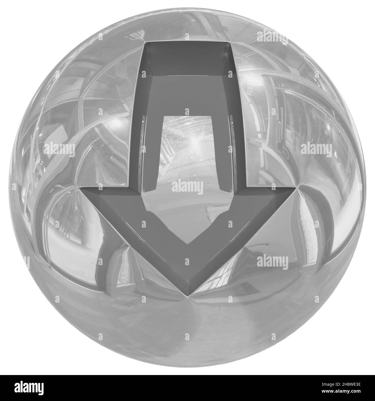 Sphere with arrow - download button 3d isolated - 3d rendering Stock ...