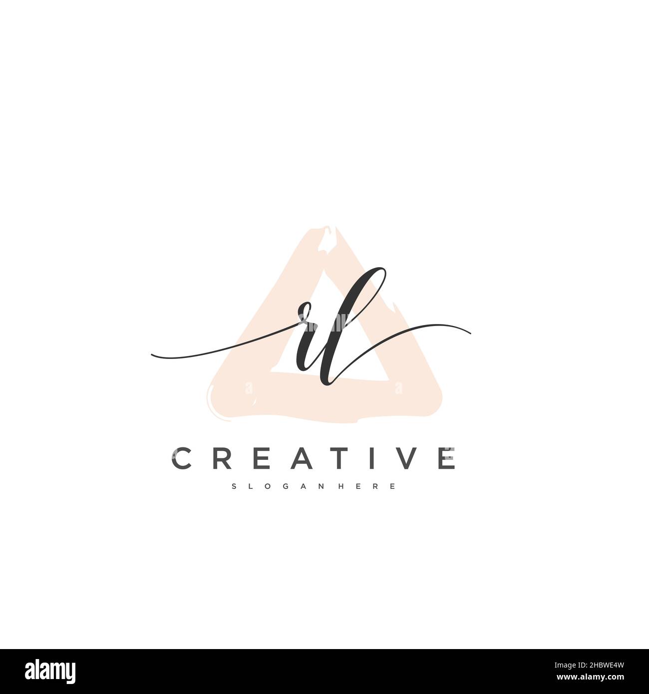 RL Initial handwriting minimalist geometric logo template vector art, Logo for business beauty ...