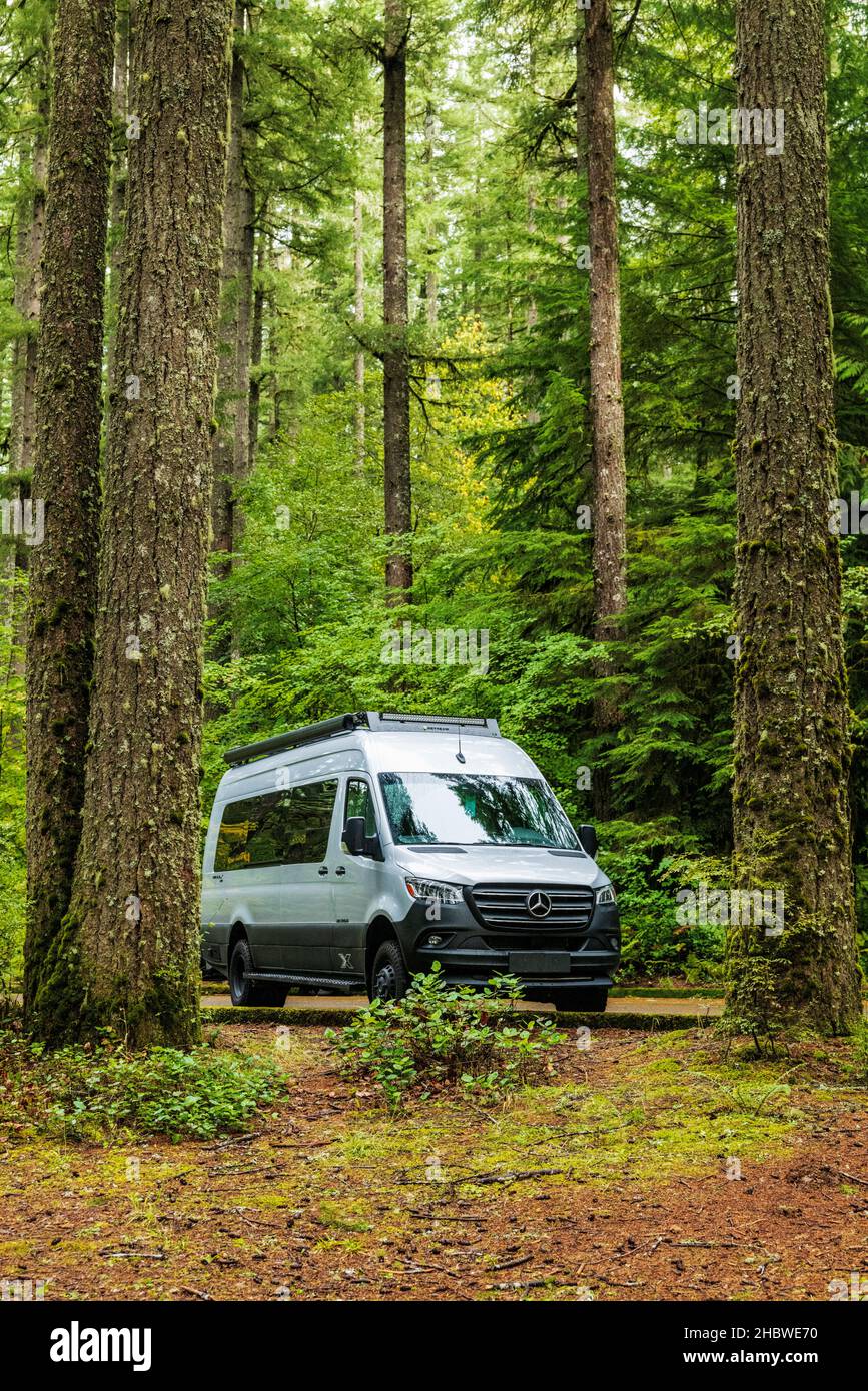 Airstream Interstate 24X 4WD campervan; Silver Falls State Park; Oregon ...