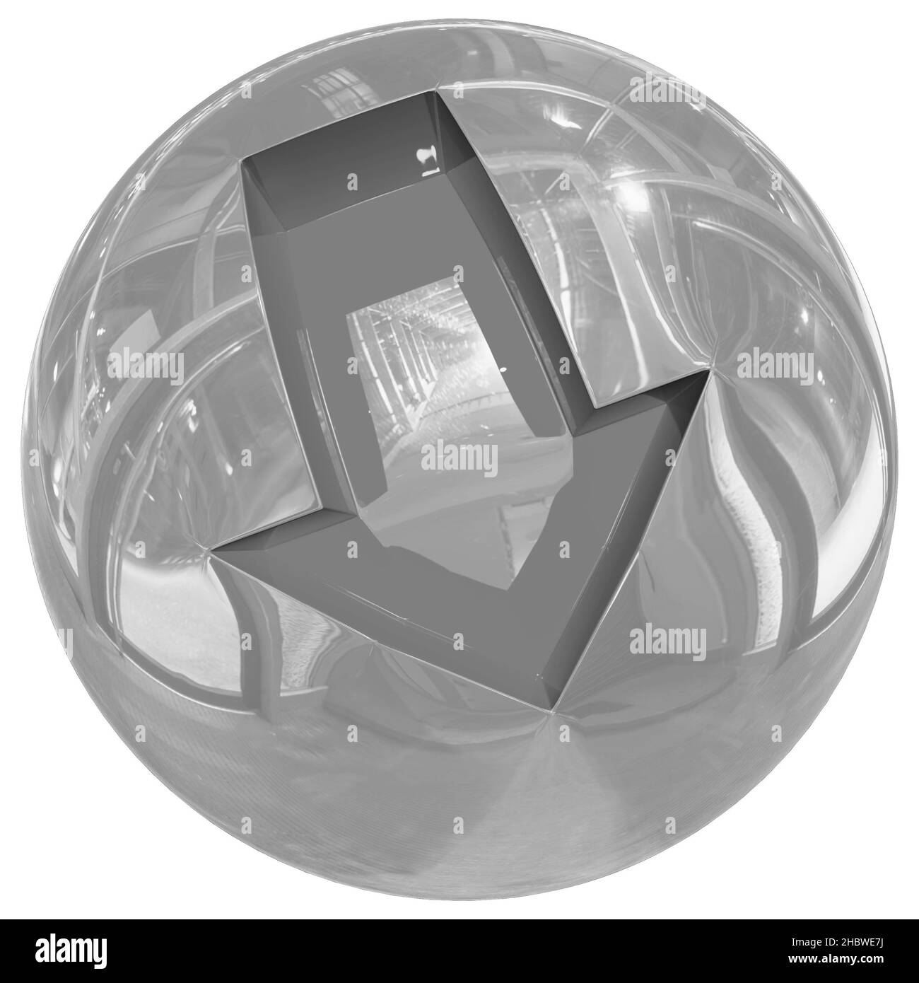 Sphere with arrow - download button 3d isolated - 3d rendering Stock Photo - Alamy
