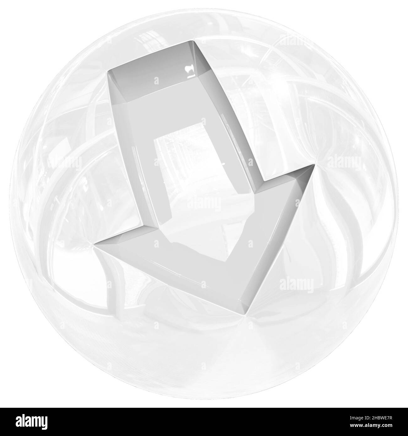 Sphere with arrow - download button 3d isolated - 3d rendering Stock Photo - Alamy