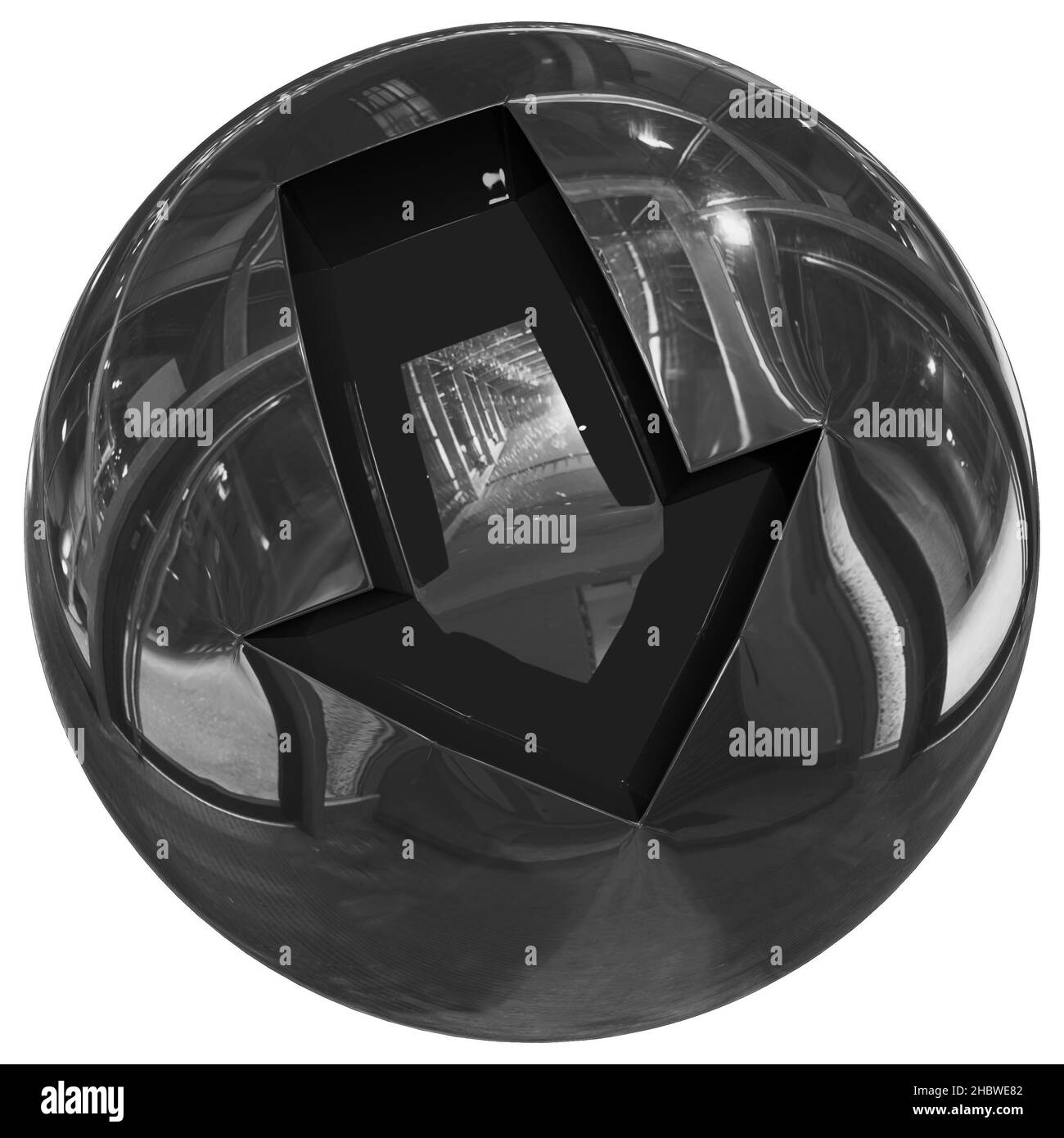 Sphere with arrow - download button 3d isolated - 3d rendering Stock ...